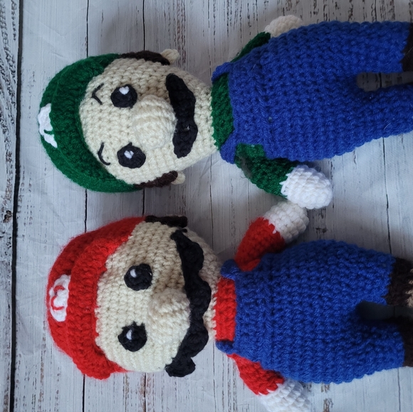 Hand Crafted | Toys | Crochet Mario And Luigi Amigurumi Dolls | Poshmark